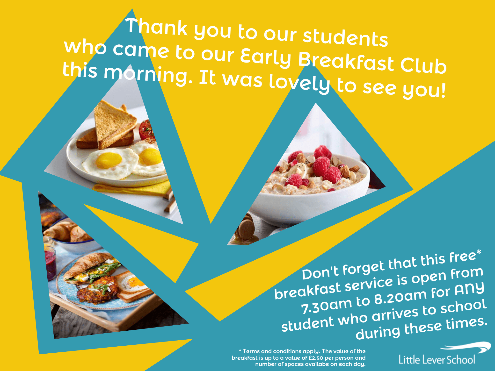 Early Breakfast Club is here! - Little Lever School