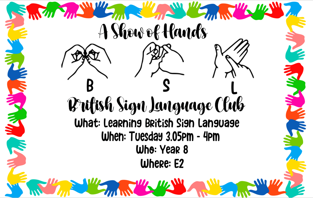 British Sign Language Club - Little Lever School