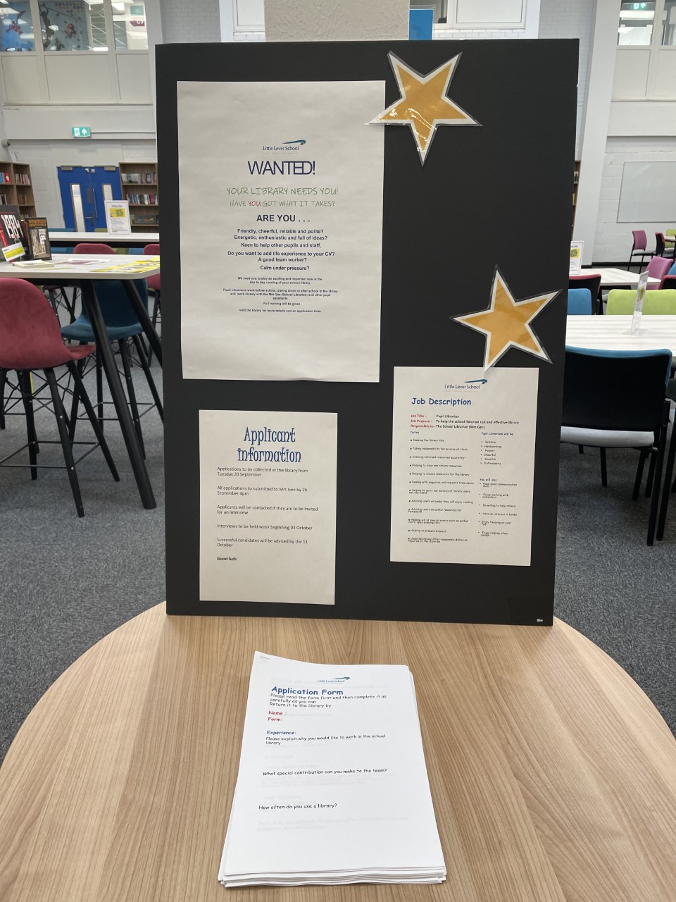 New Library Assistant Roles - Little Lever School