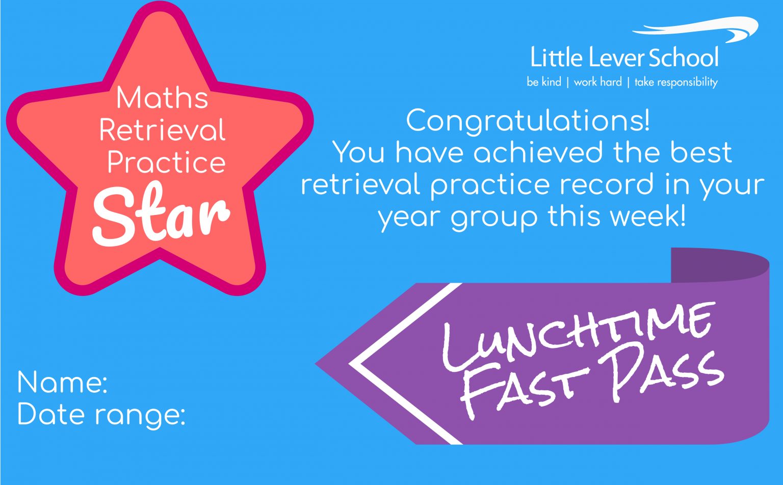 Maths Retrieval Practice Stars - Little Lever School
