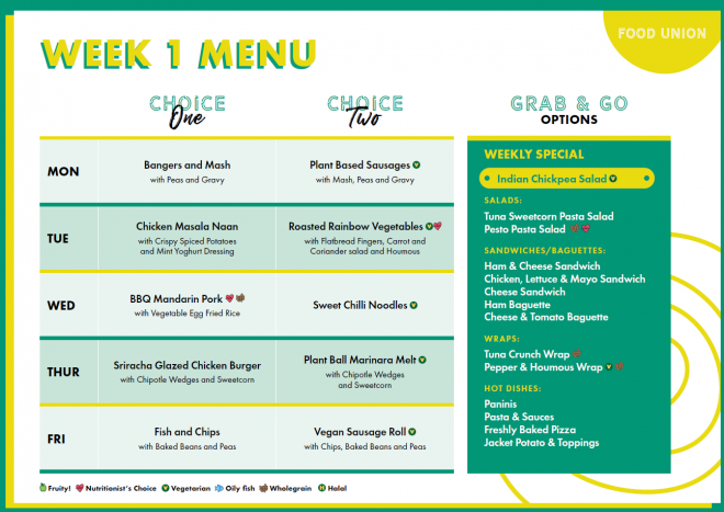 Our Lunchtime Menus – Little Lever School