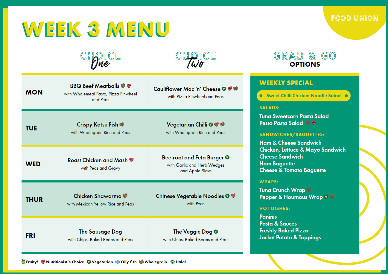 Our Lunchtime Menus – Little Lever School