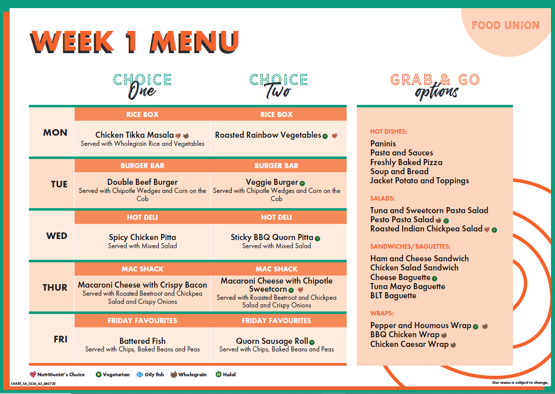 Our Lunchtime Menus - Little Lever School