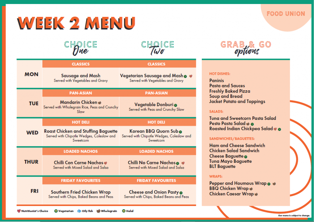 Our Lunchtime Menus - Little Lever School